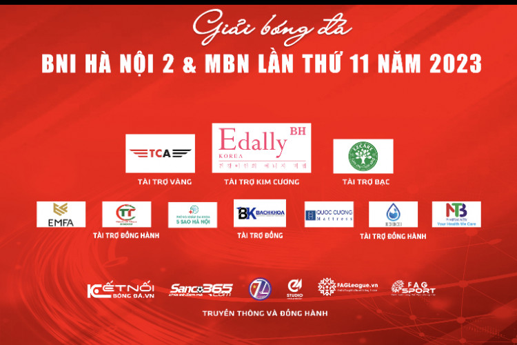 Giải bóng đá BNI Hà Nội 2 & MBN năm 2023 | FAGLeague hệ thống quản lý giải đấu chuyên nghiệp